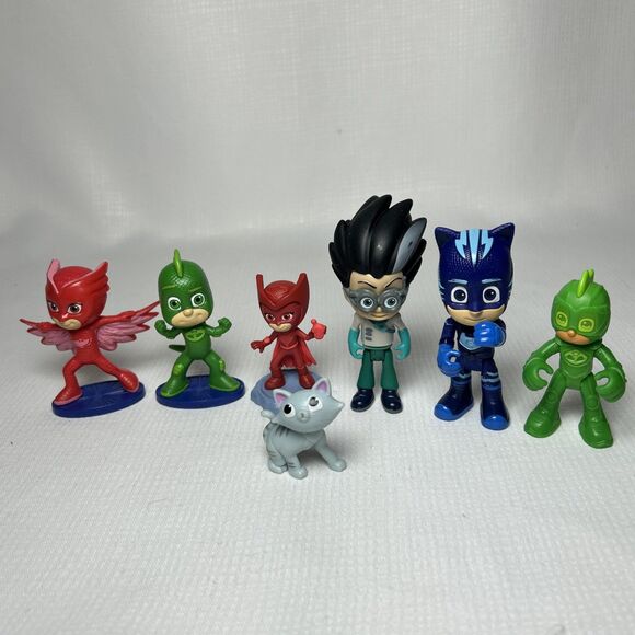 Toys | 7 Pj Masks Cake Toppers Mini Figures Owlette Catboy Gekko Romeo ...